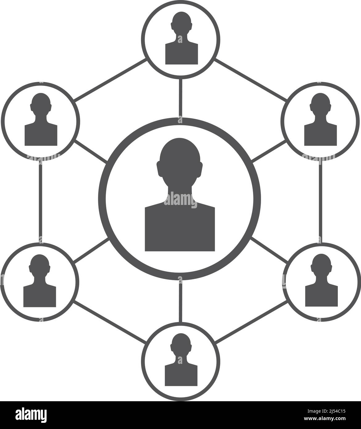 Teamwork icon. Social networking. Human connection symbol Stock Vector ...