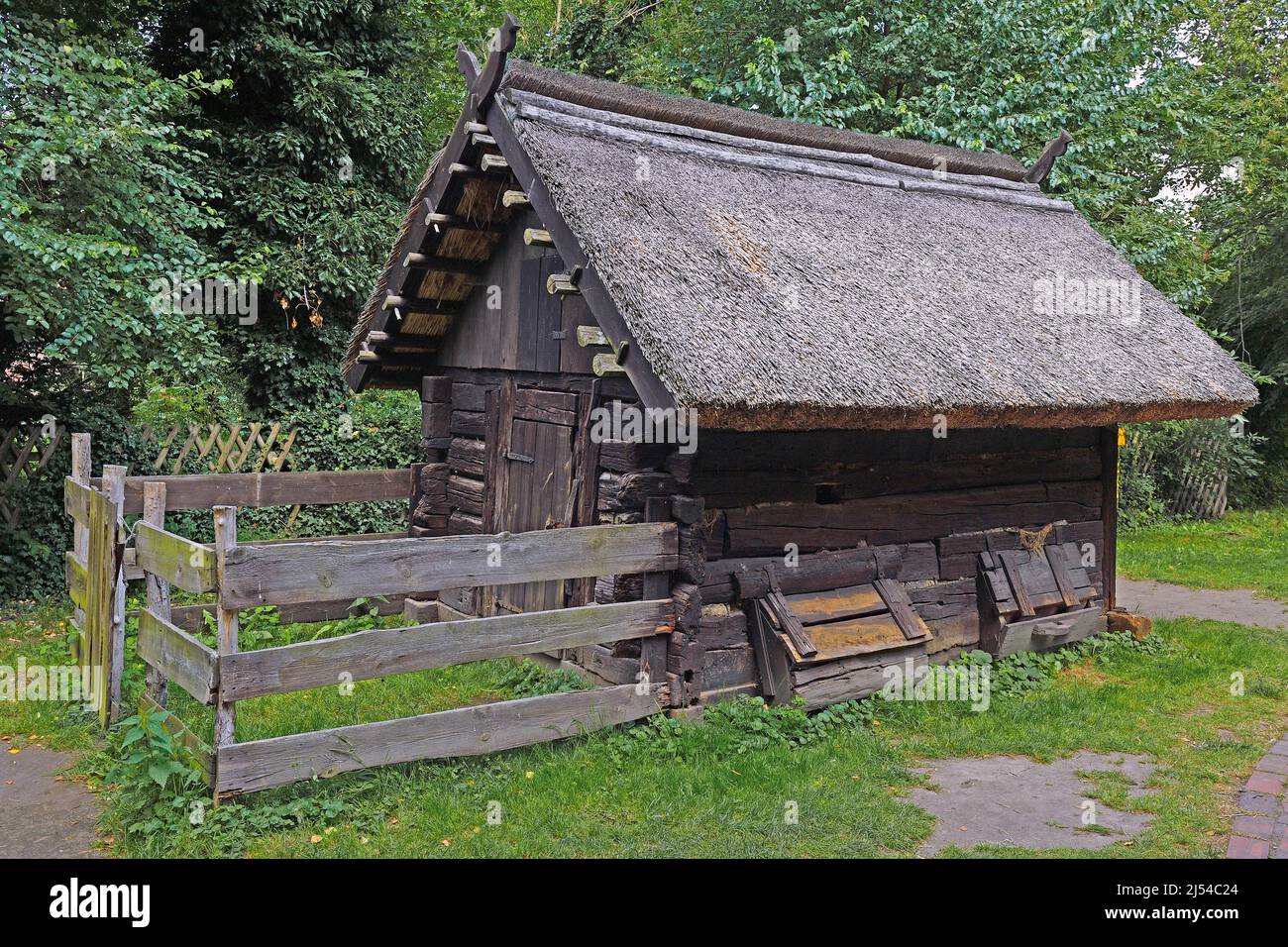 Stable from the 19th century at the open-air museum Lehde, Germany ...