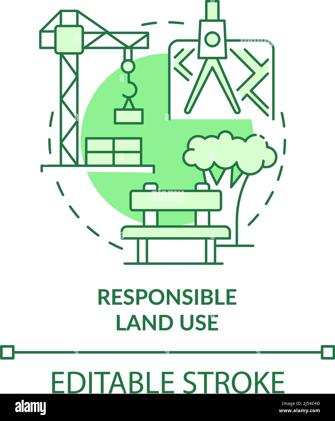 Responsible land use green concept icon Stock Vector Image & Art - Alamy