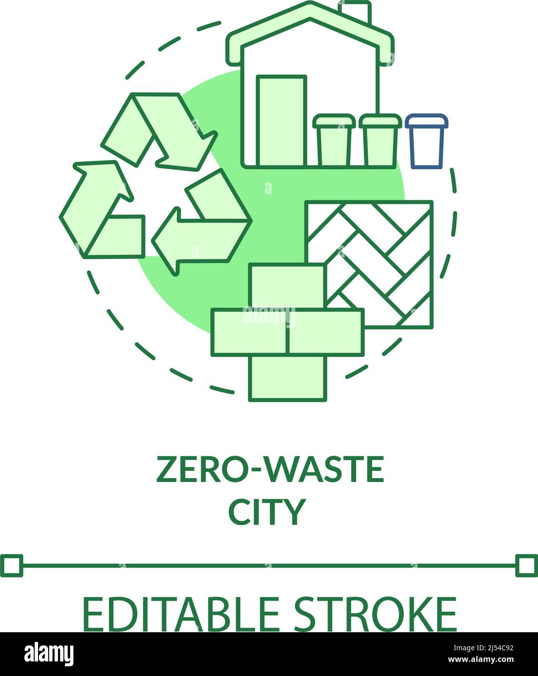 Green building materials line Cut Out Stock Images & Pictures - Alamy