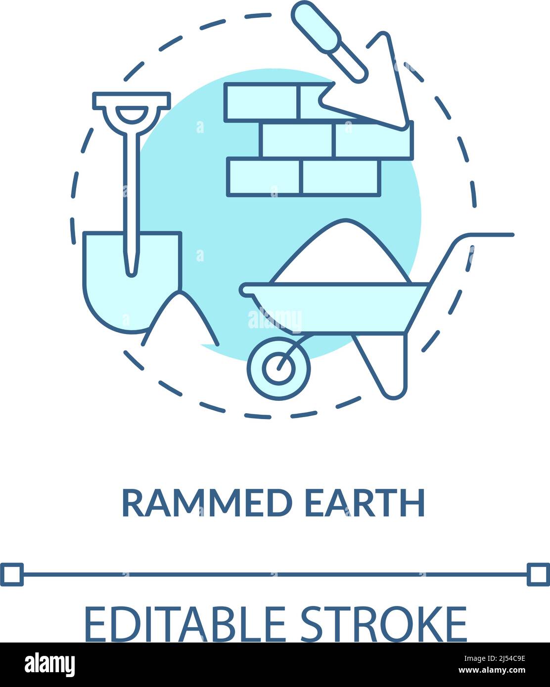 Rammed earth turquoise concept icon Stock Vector Image & Art - Alamy