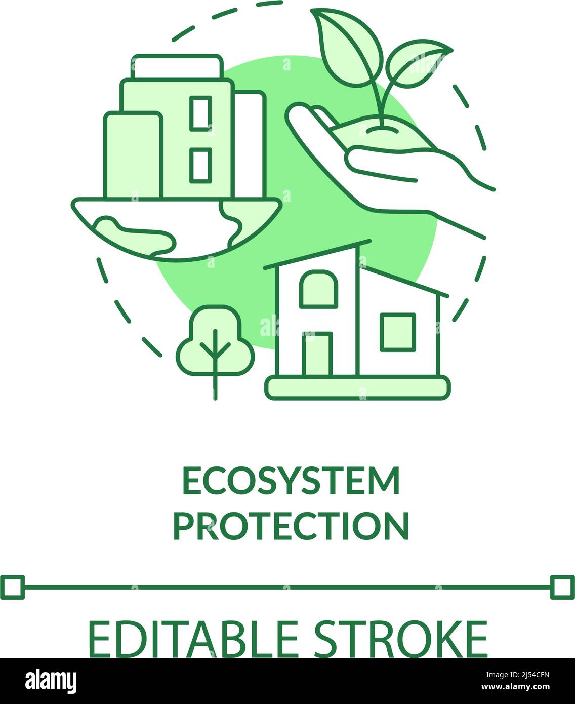 Ecosystem protection green concept icon Stock Vector Image & Art - Alamy