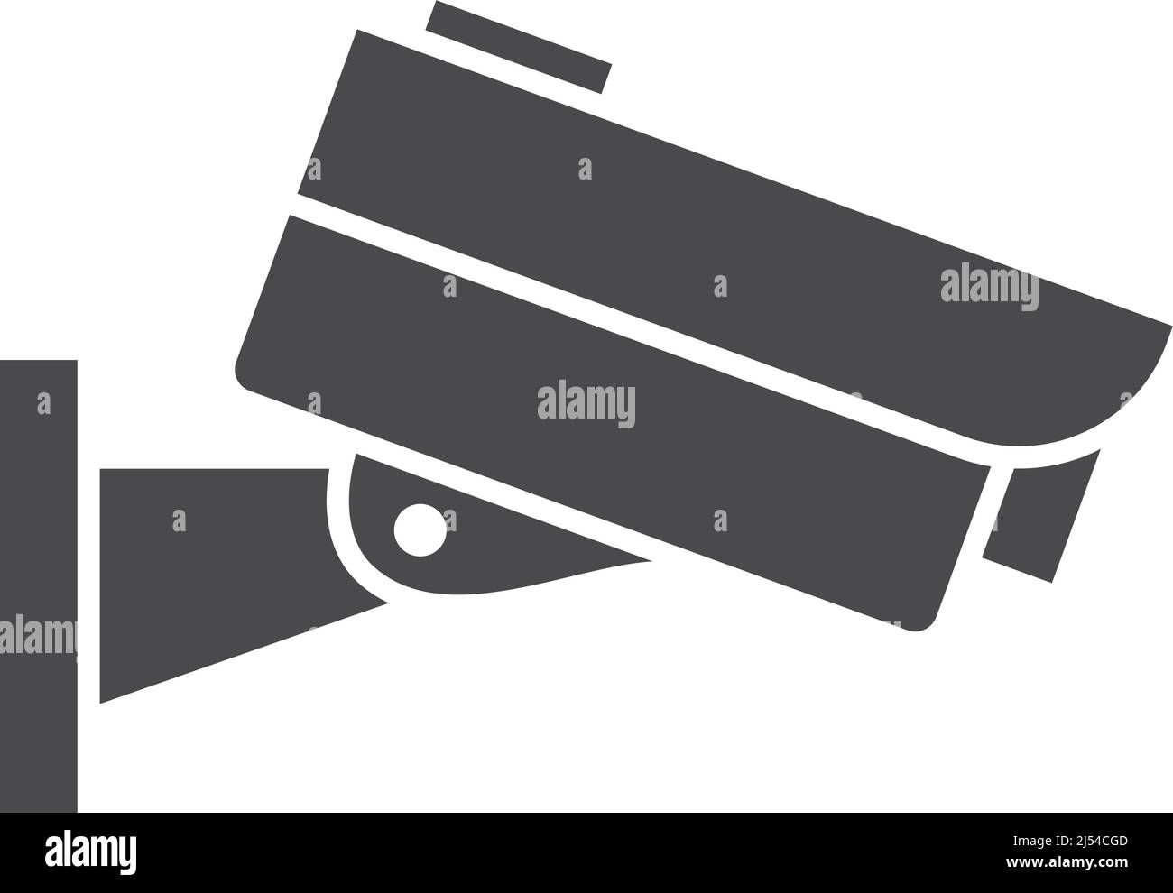 Surveillance black icon. Security camera. Monitoring symbol Stock ...