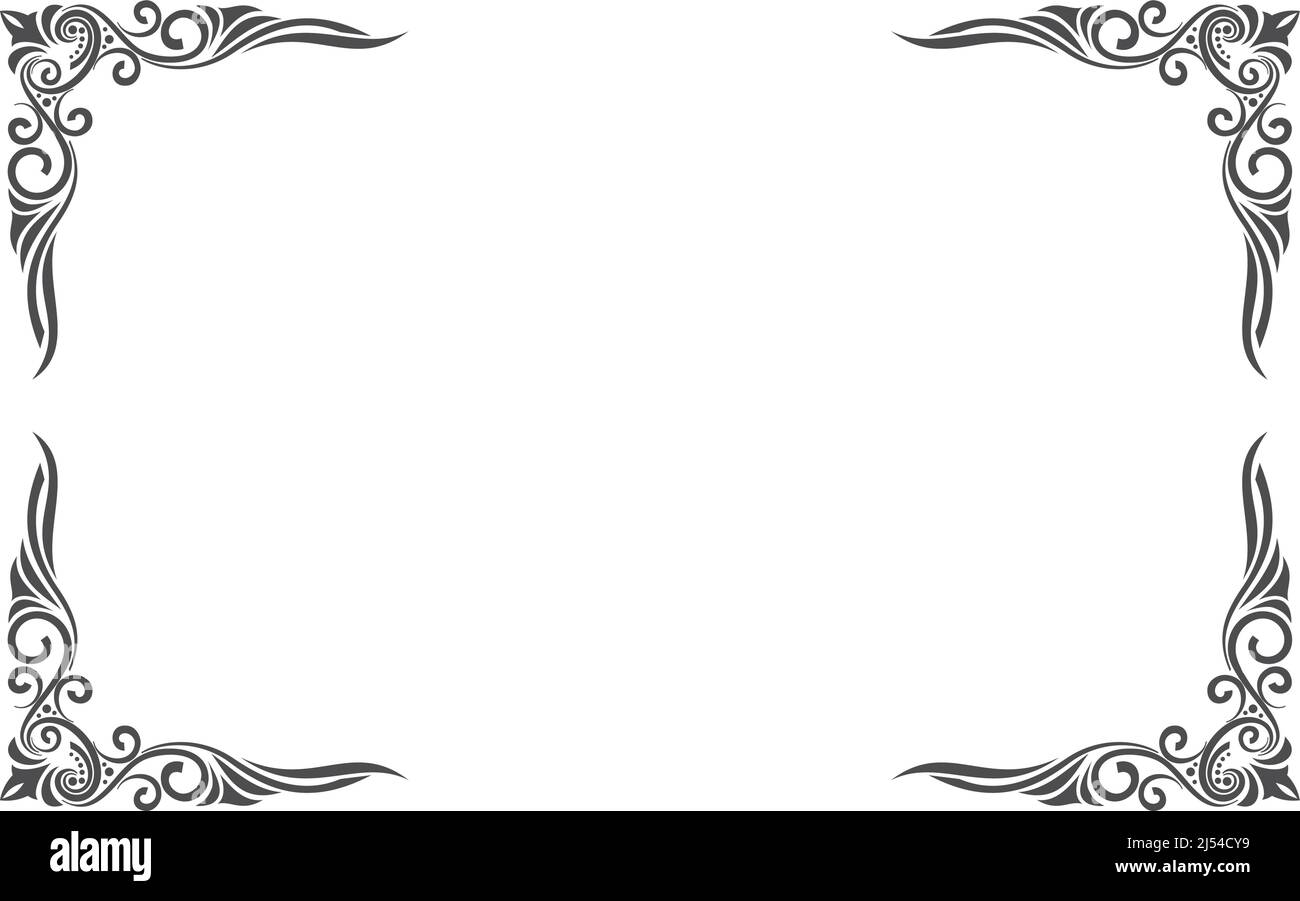 Vintage decorative frame. Filigree corner. Ornate border Stock Vector ... Vintage decorative frame. Filigree corner. Ornate border Stock Vector ...