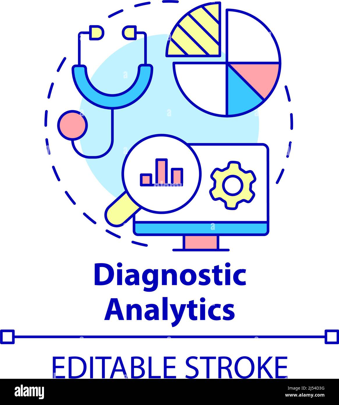 Diagnostic analytics concept icon Stock Vector Image & Art - Alamy