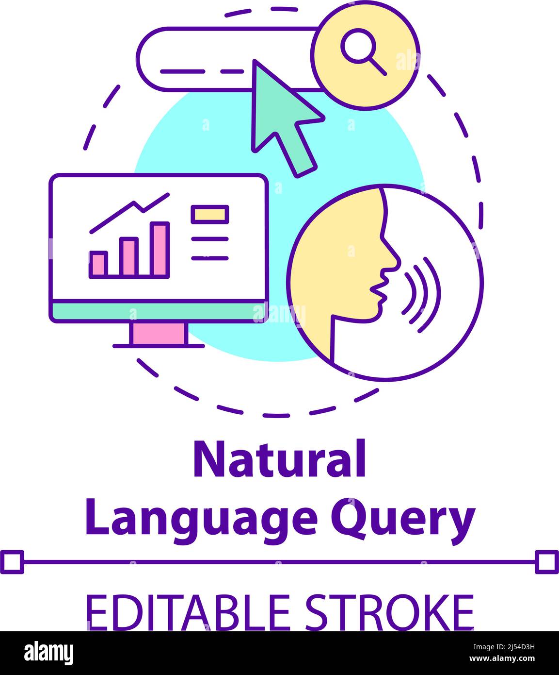 Natural language query concept icon Stock Vector Image & Art - Alamy