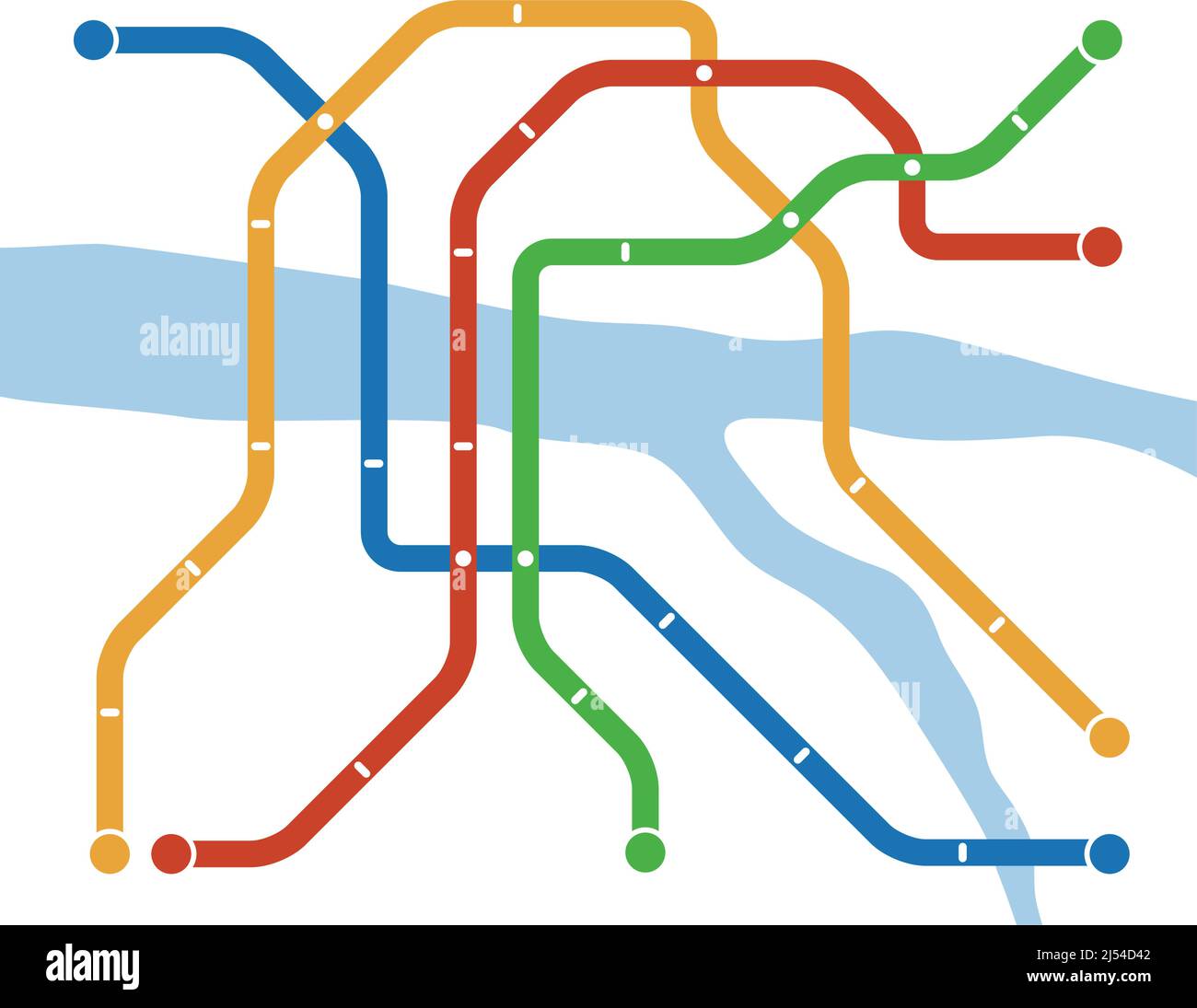 Color routes map. Transport motion city scheme Stock Vector Image & Art ...