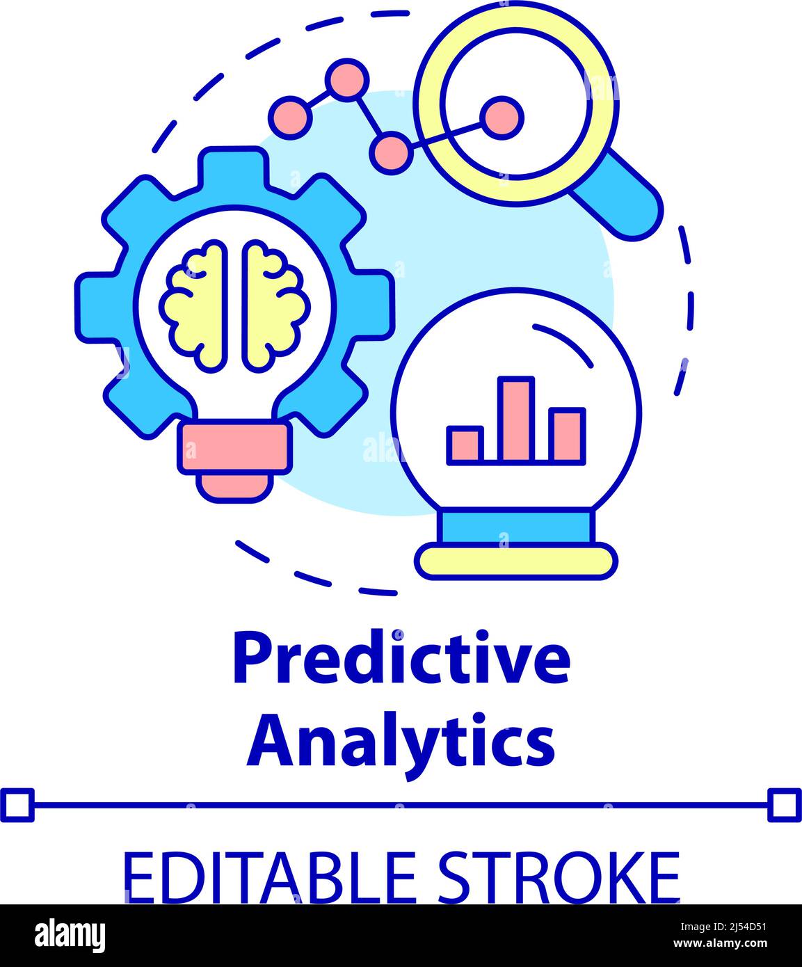 Predictive Analytics Concept Icon Stock Vector Image Art Alamy