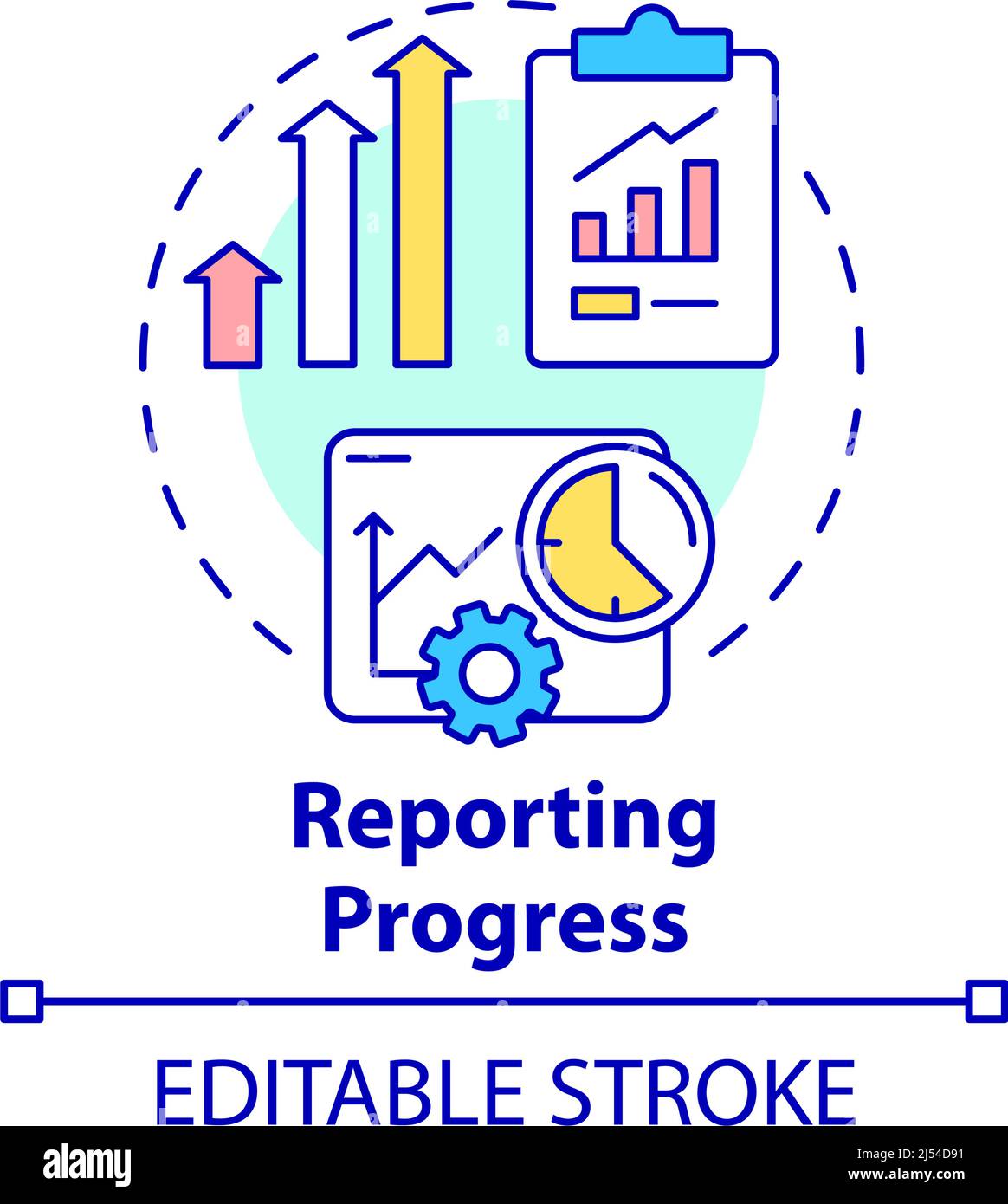 Reporting progress concept icon Stock Vector Image & Art - Alamy