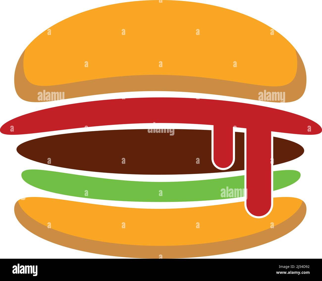 Hamburger icon. Fast food symbol. Burger logo Stock Vector Image & Art ...
