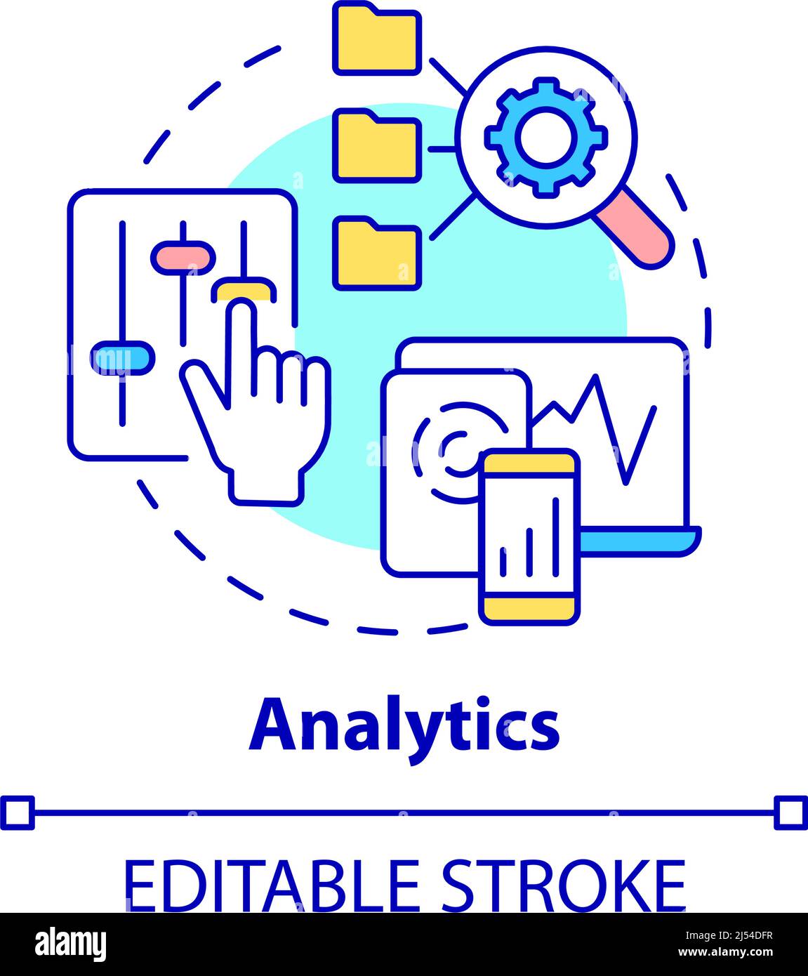 Analytics concept icon Stock Vector Image & Art - Alamy