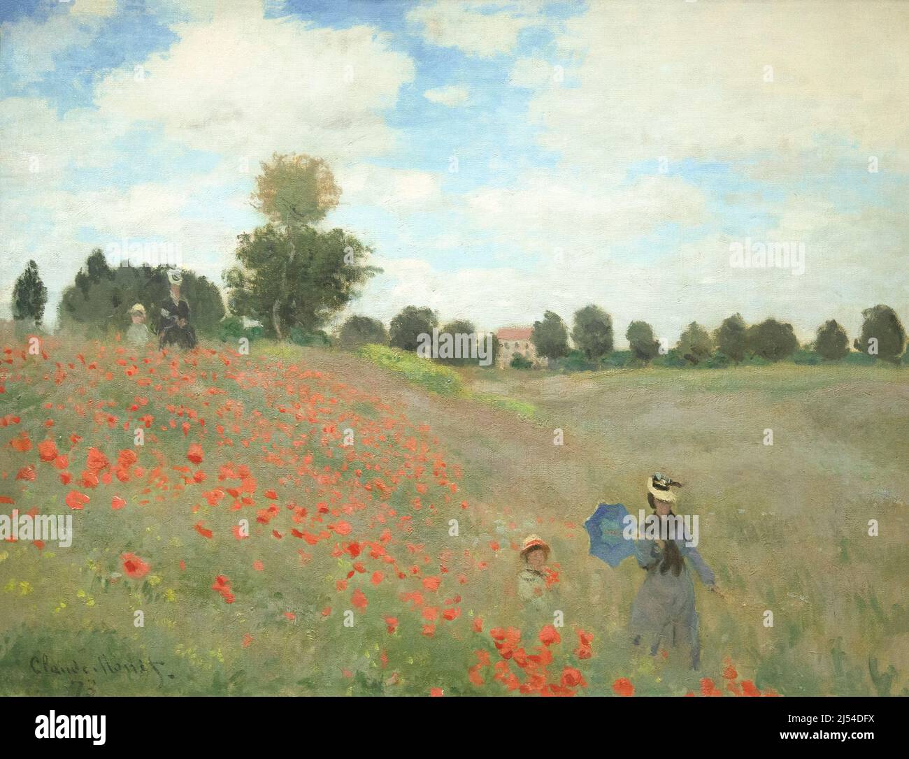 The Poppy Field near Argenteuil, Les Coquelicots, Claude Monet, 1873 ...