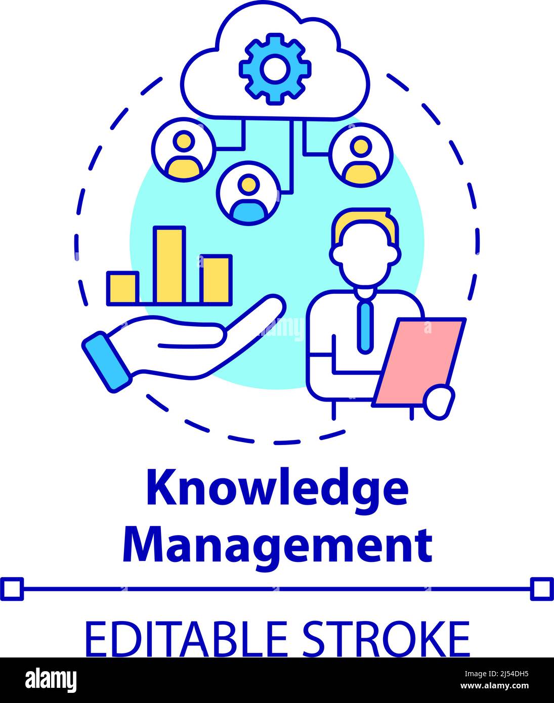 Knowledge management concept icon Stock Vector Image & Art - Alamy