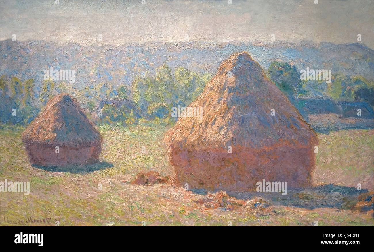 Stacks of Wheat, Haystacks, end of summer, Meules, fin de l'ete, Claude ...