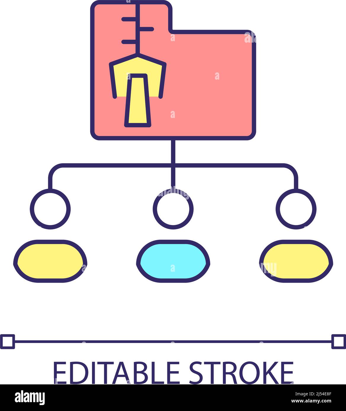 Archiving employee data RGB color icon Stock Vector Image & Art - Alamy