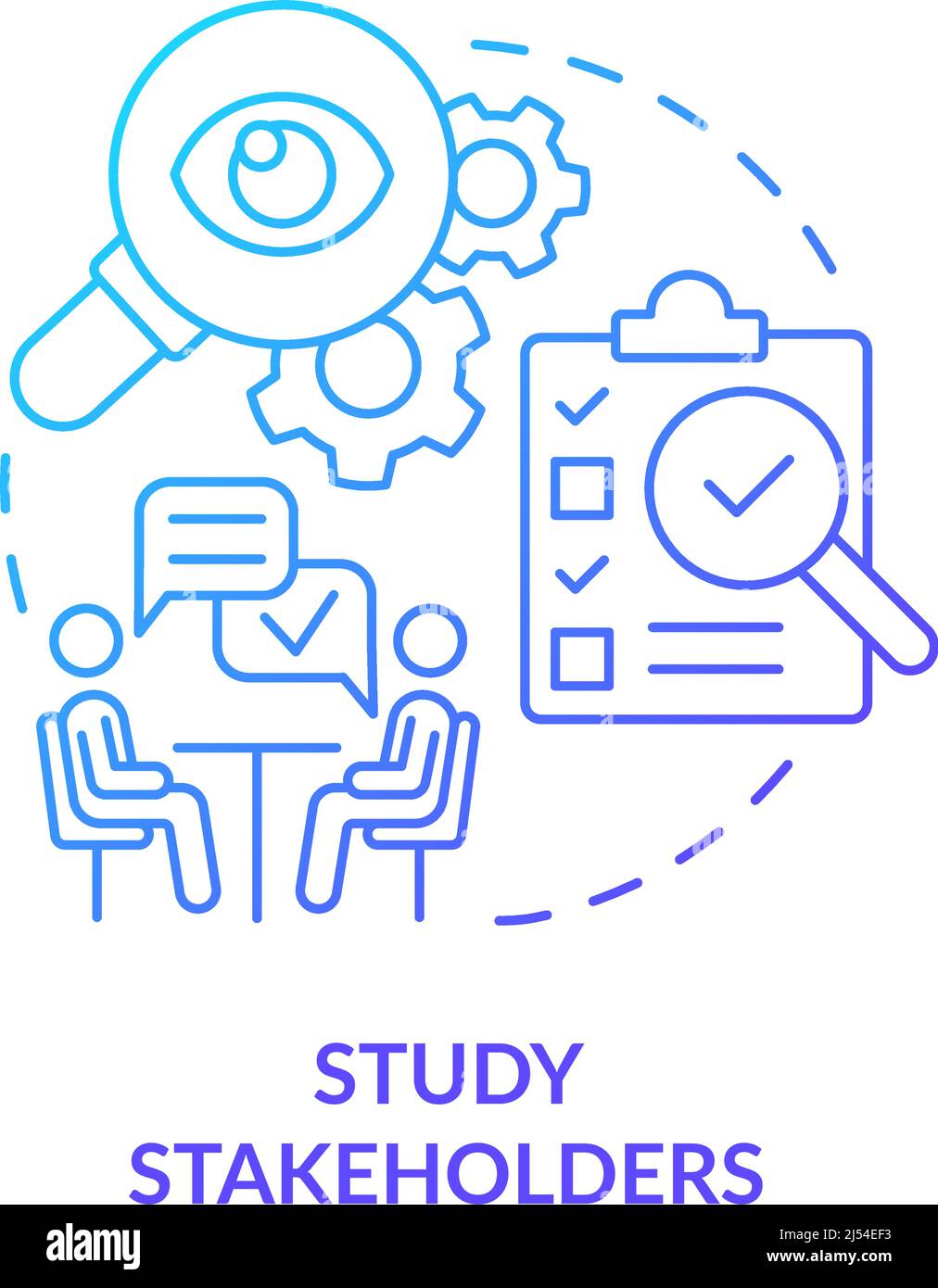Study stakeholders blue gradient concept icon Stock Vector Image & Art ...