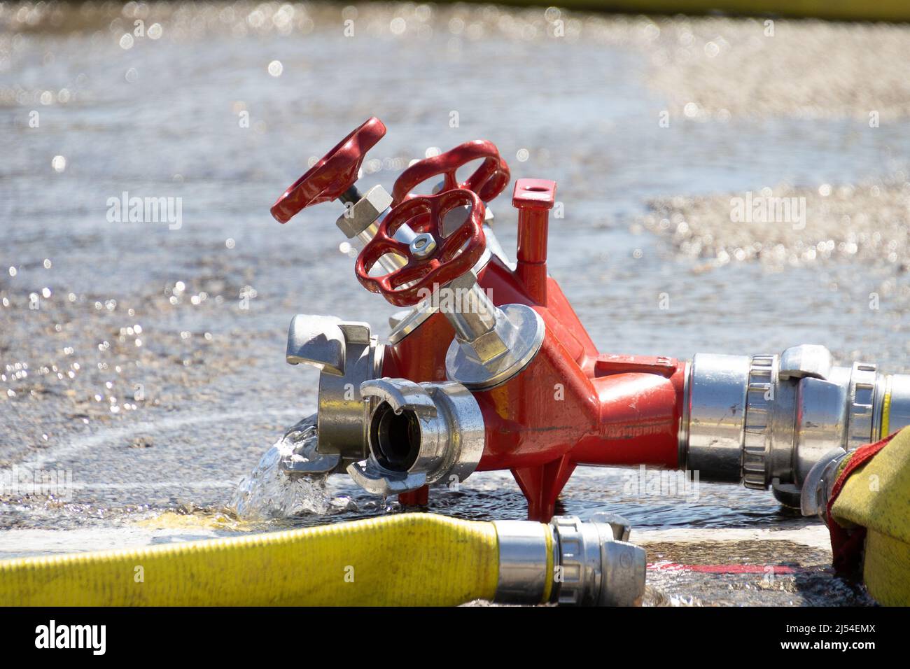 fire hose view of the french fire brigade Stock Photo - Alamy