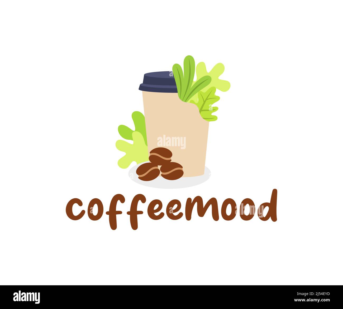 Paper cup logo design Cut Out Stock Images & Pictures - Alamy