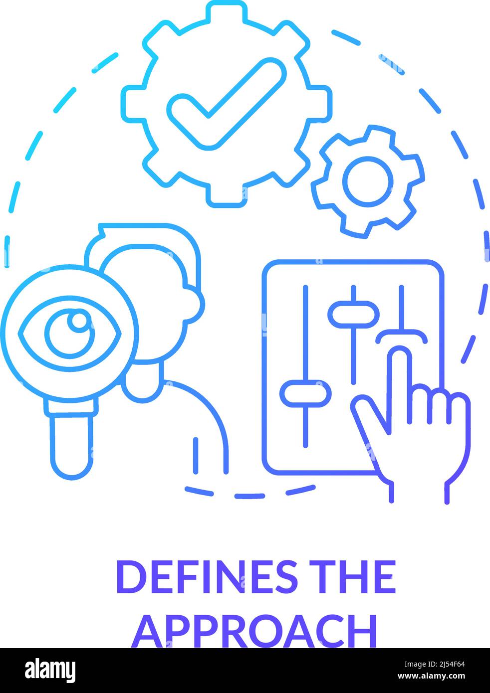 Defines approach blue gradient concept icon Stock Vector Image & Art ... Defines approach blue gradient concept icon Stock Vector Image & Art ...