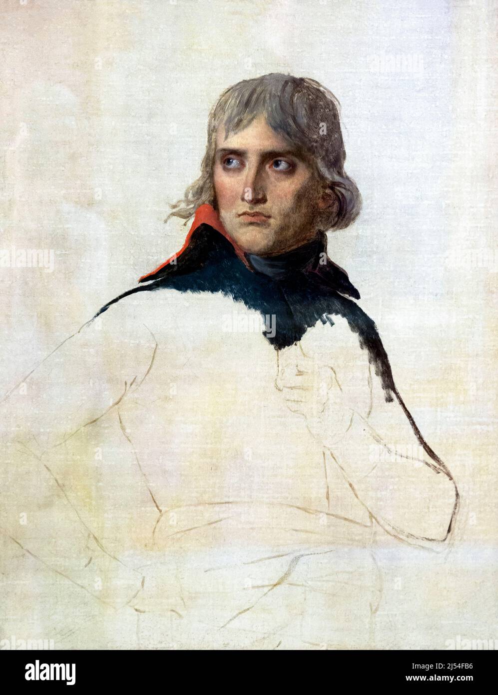 Unfinished Portrait of General Bonaparte, Jacques-Louis David, circa ...