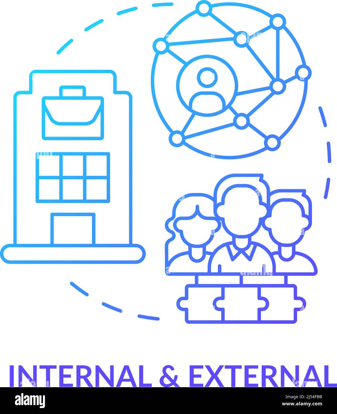 Internal and external blue gradient concept icon Stock Vector Image ... Internal and external blue gradient concept icon Stock Vector Image ...