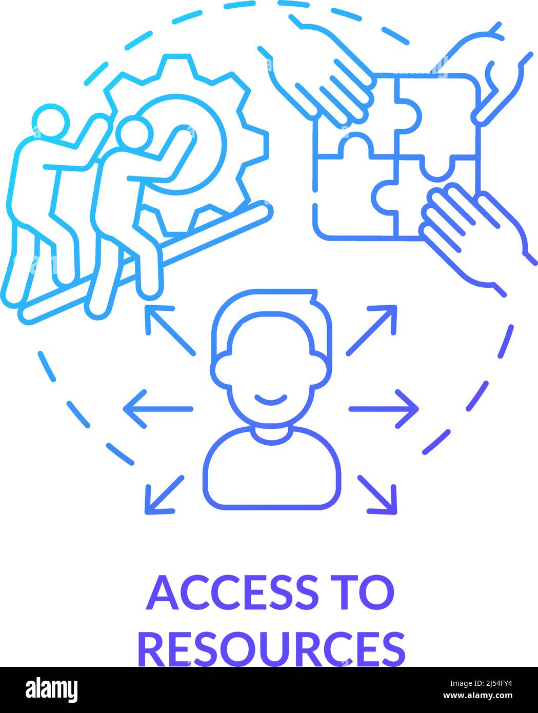 Access to resources blue gradient concept icon Stock Vector Image & Art ...