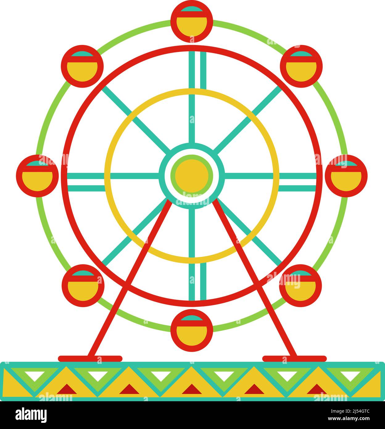 Ferris wheel outline Cut Out Stock Images & Pictures - Alamy