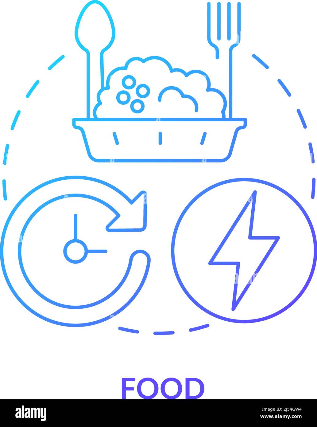 Food blue gradient concept icon Stock Vector Image & Art - Alamy