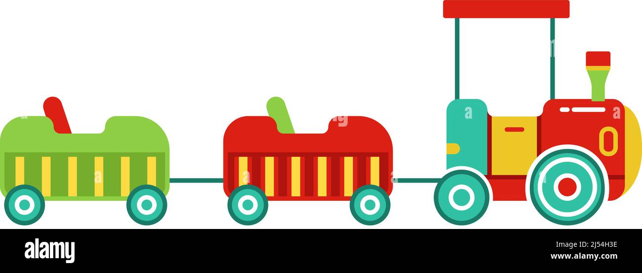 Kid train. Funny color amusement park transport Stock Vector Image ...