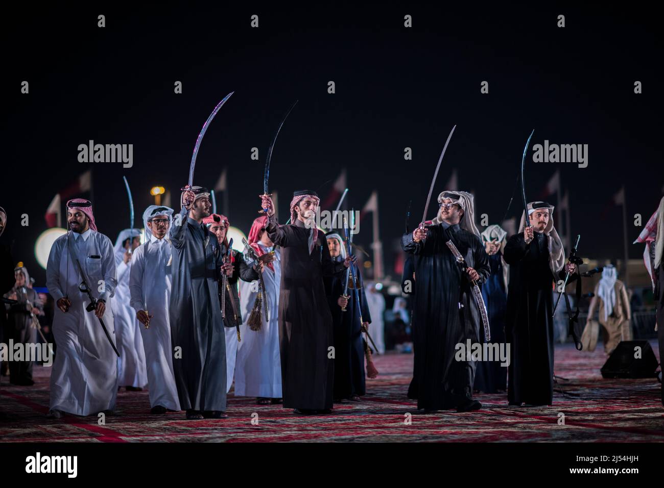 Sword dancing qatar hi-res stock photography and images - Alamy