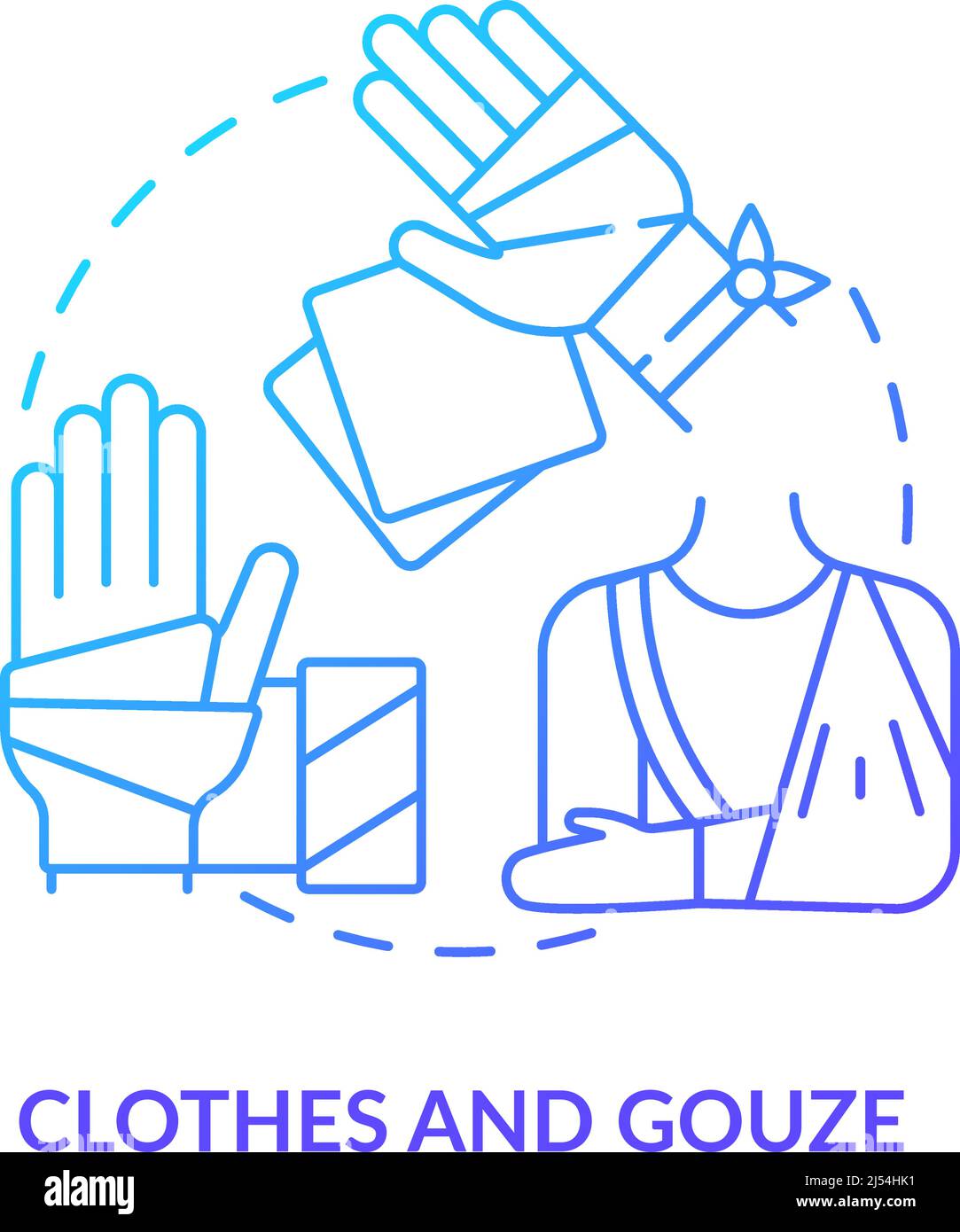 Clothes and gauze blue gradient concept icon Stock Vector Image & Art - Alamy