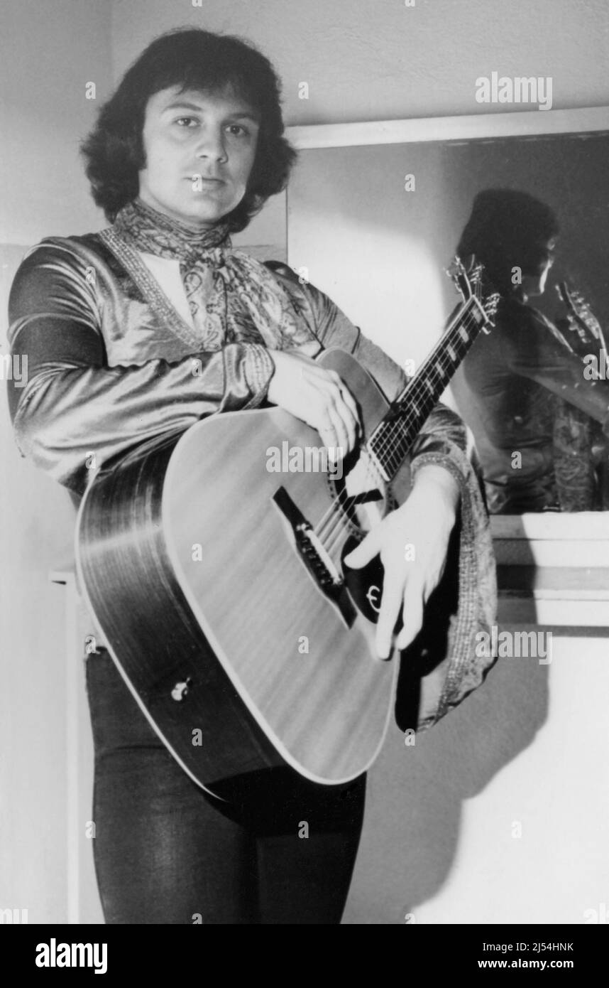 Portrait of the Romanian singer Mircea Baniciu, approx. 1977 Stock ...