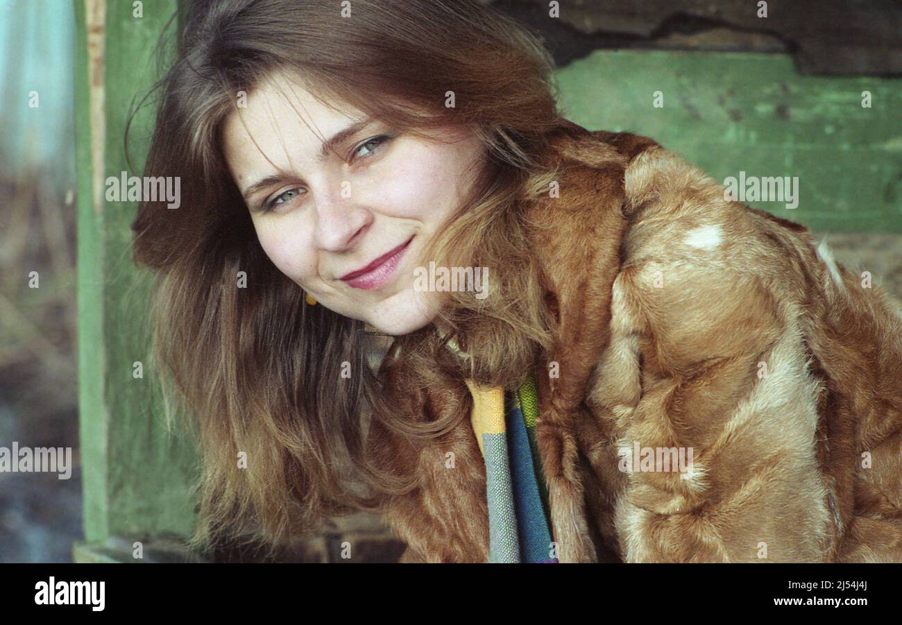 Portrait of the Romanian mezzo-soprano Ruxandra Donose, 1990 Stock ...