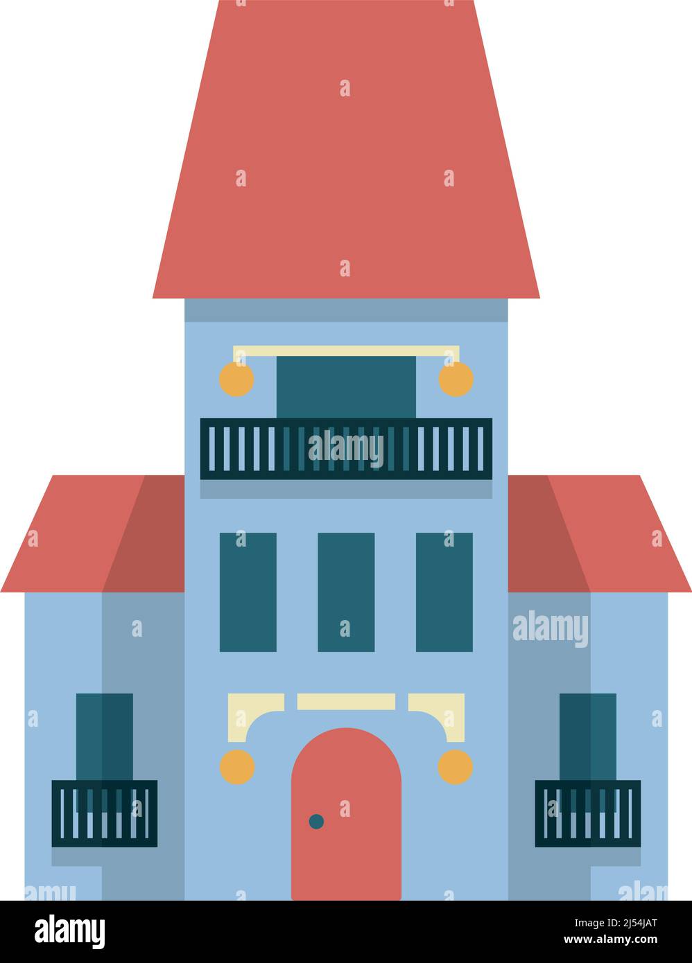 Big country house Stock Vector Images - Alamy
