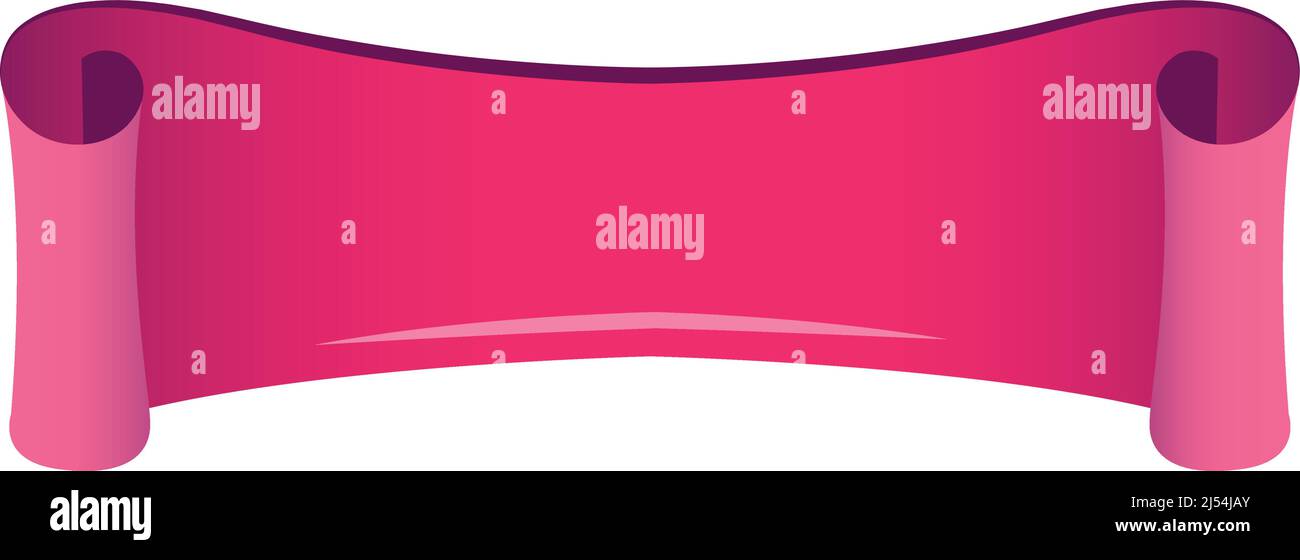 Pink ribbon banner. Blank scroll text template Stock Vector Image & Art ...