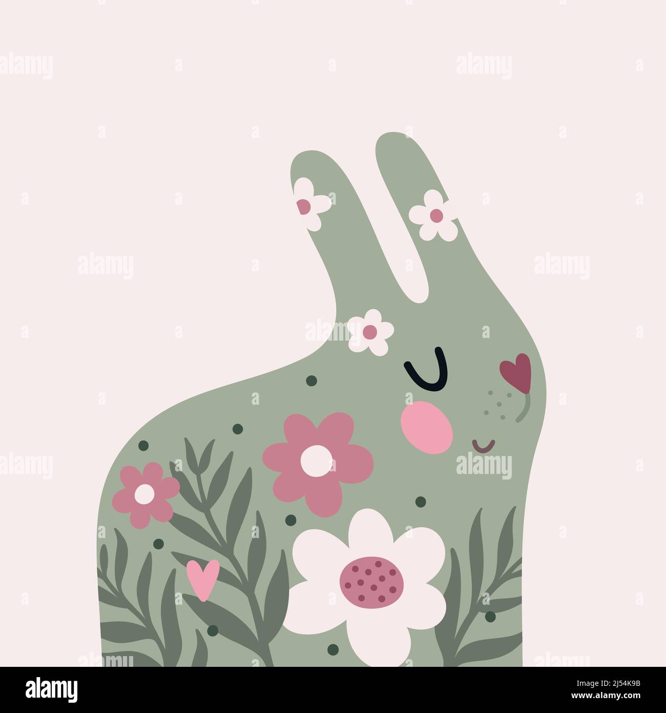 Festive square card easter Stock Vector Images - Alamy