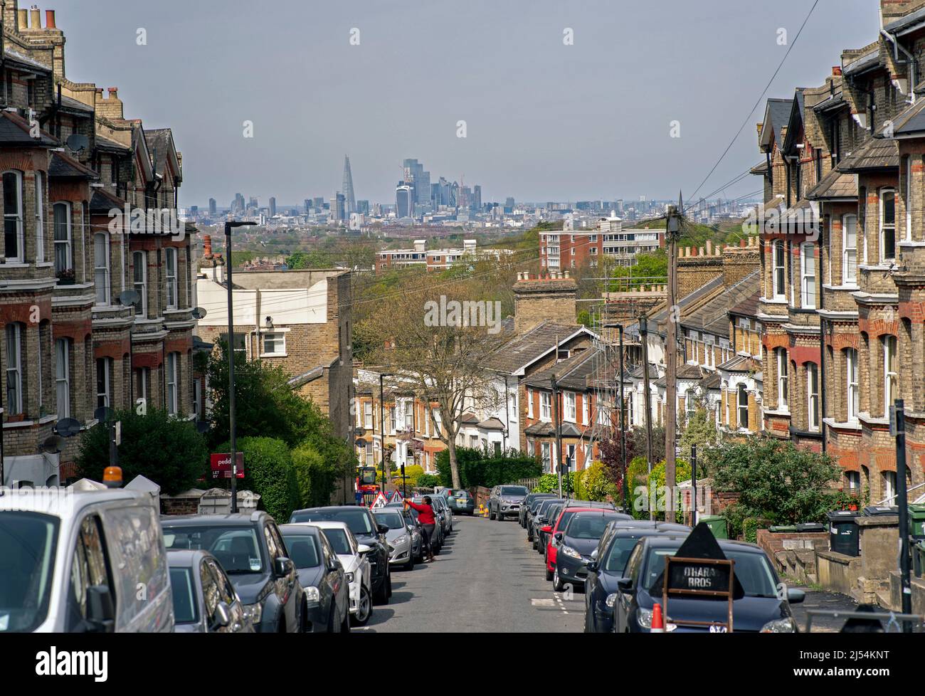 A view of the city of London from Crystal Palace in South London Stock ...