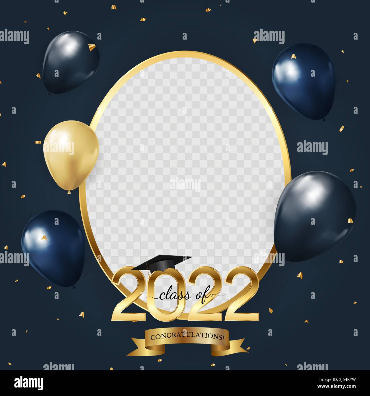 Graduation class of 2022 greeting card. Vector Illustration. EPS10 ...