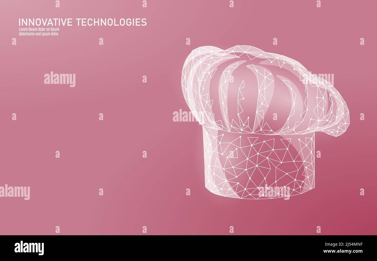 3D chef kitchen molecular gastronomy concept. One line continuous ...