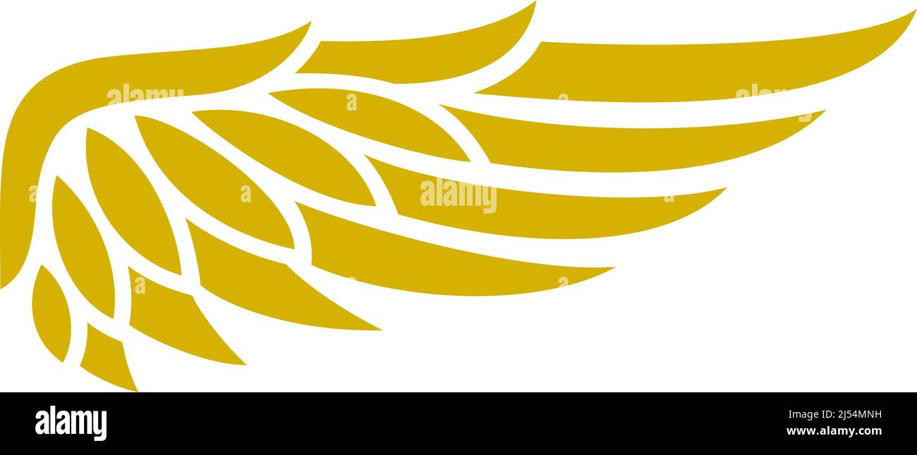 Eagle wing. Golden bird feathers. Angel sign Stock Vector Image & Art ...