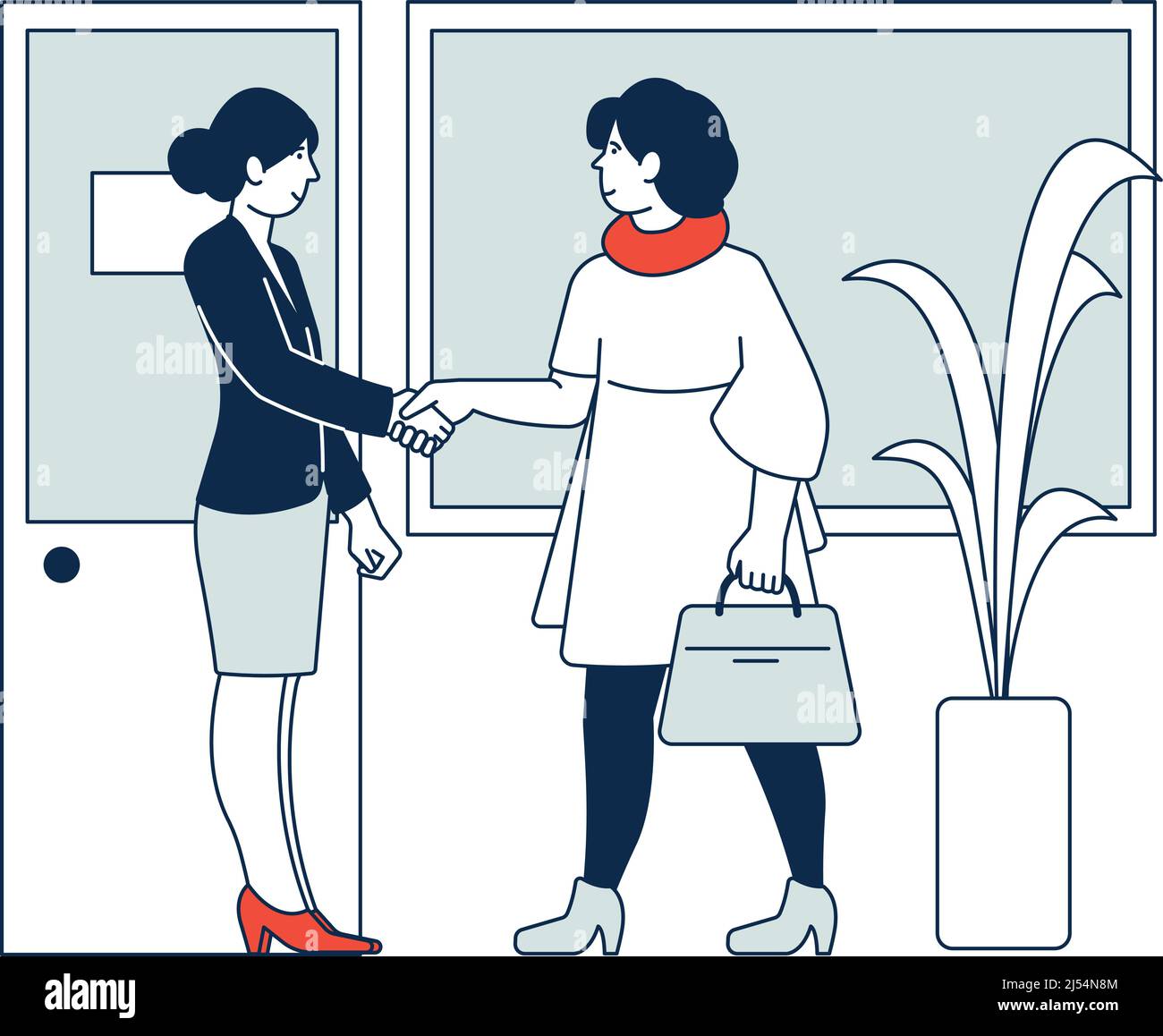 Manager client talking in Stock Vector Images - Alamy