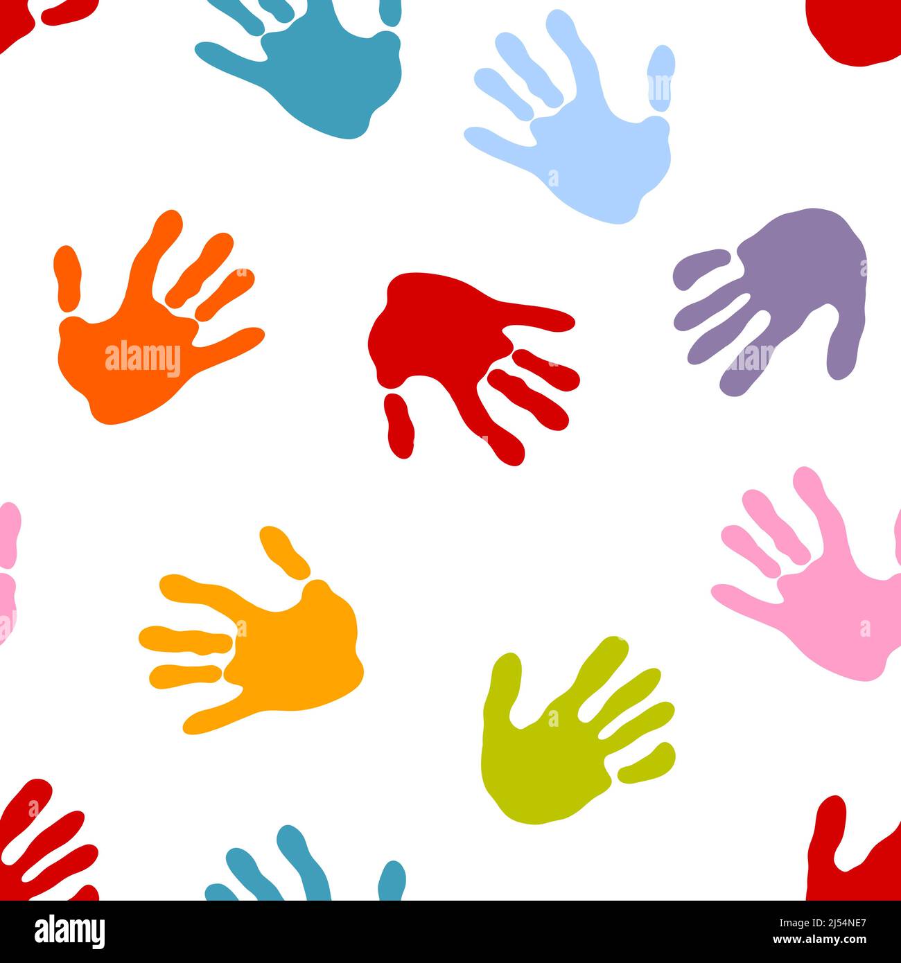 Kids seamless hands print pattern for fabrics and packaging and gifts ...