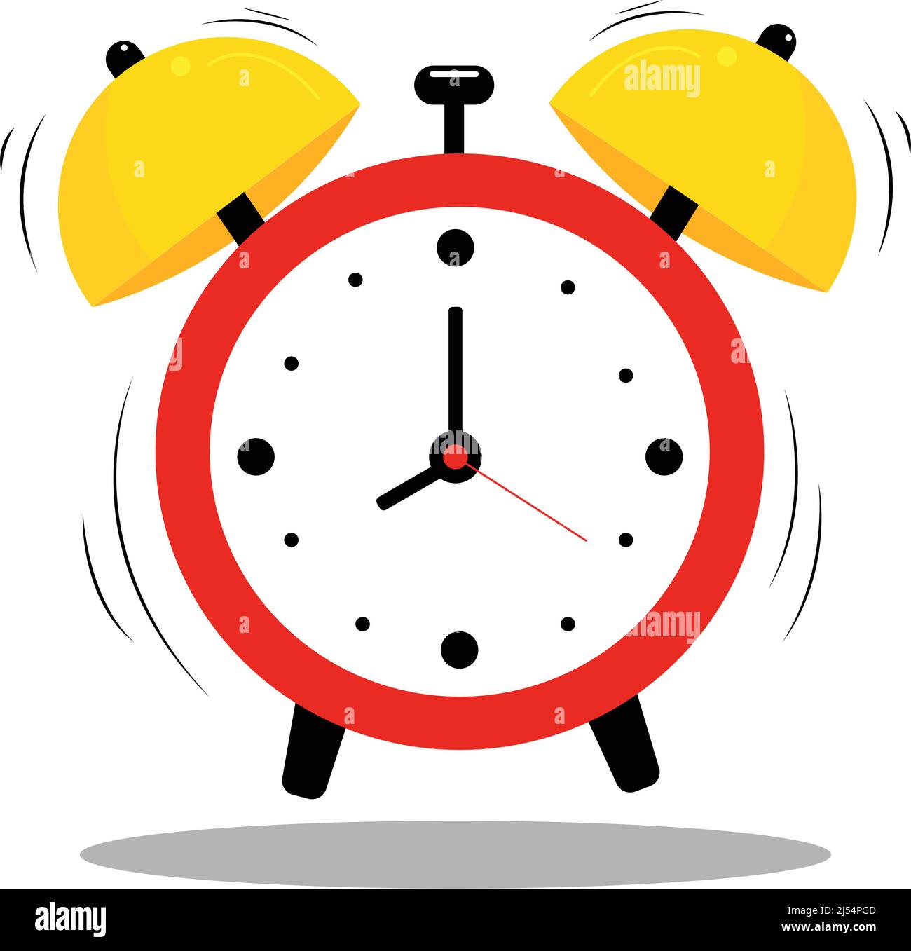 illustration of ringing vintage alarm clock,stock image Stock Vector ...