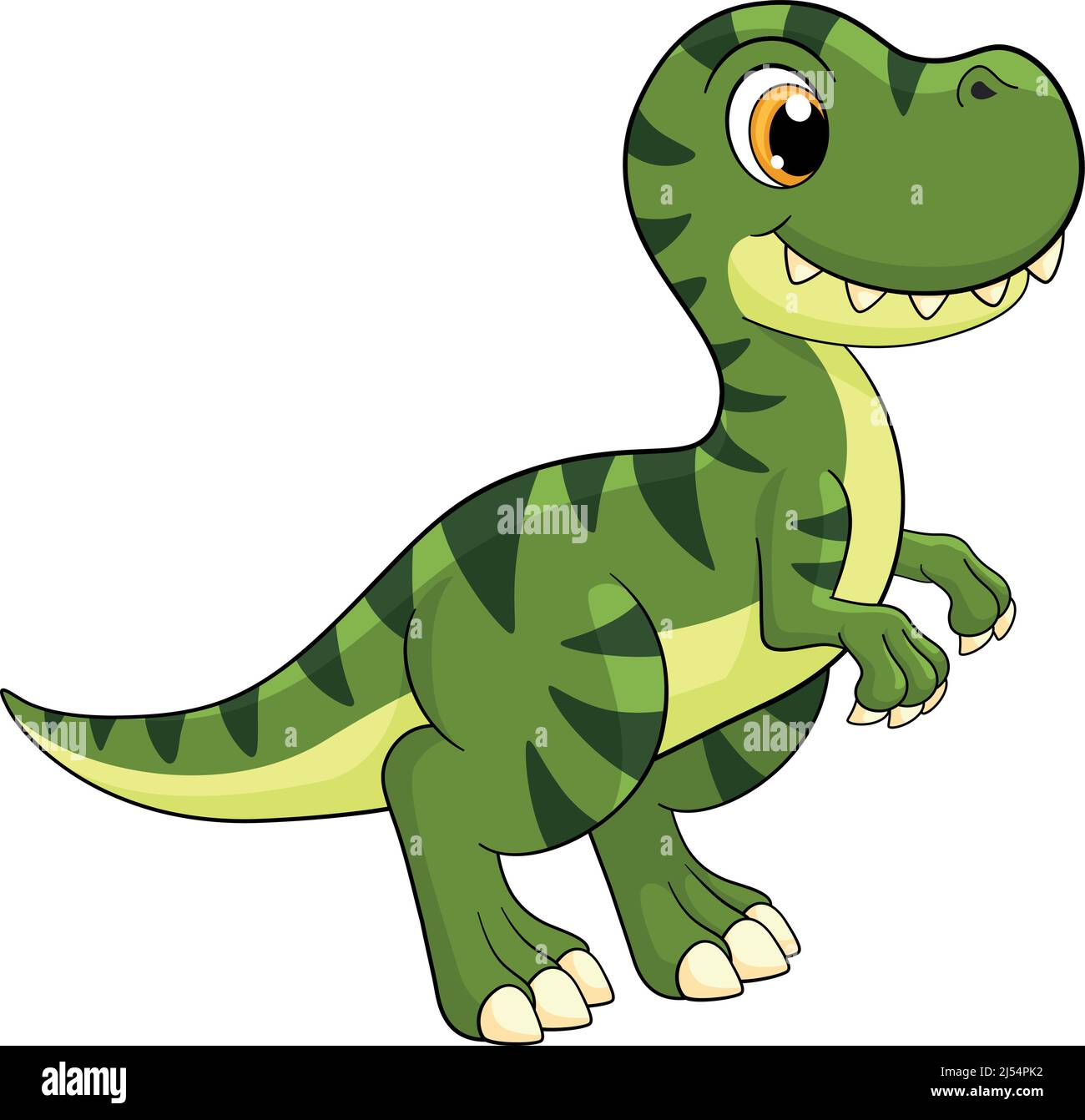 Tyrannosaurus rex cartoon icon. Cute baby dinosaur Stock Vector Image ...