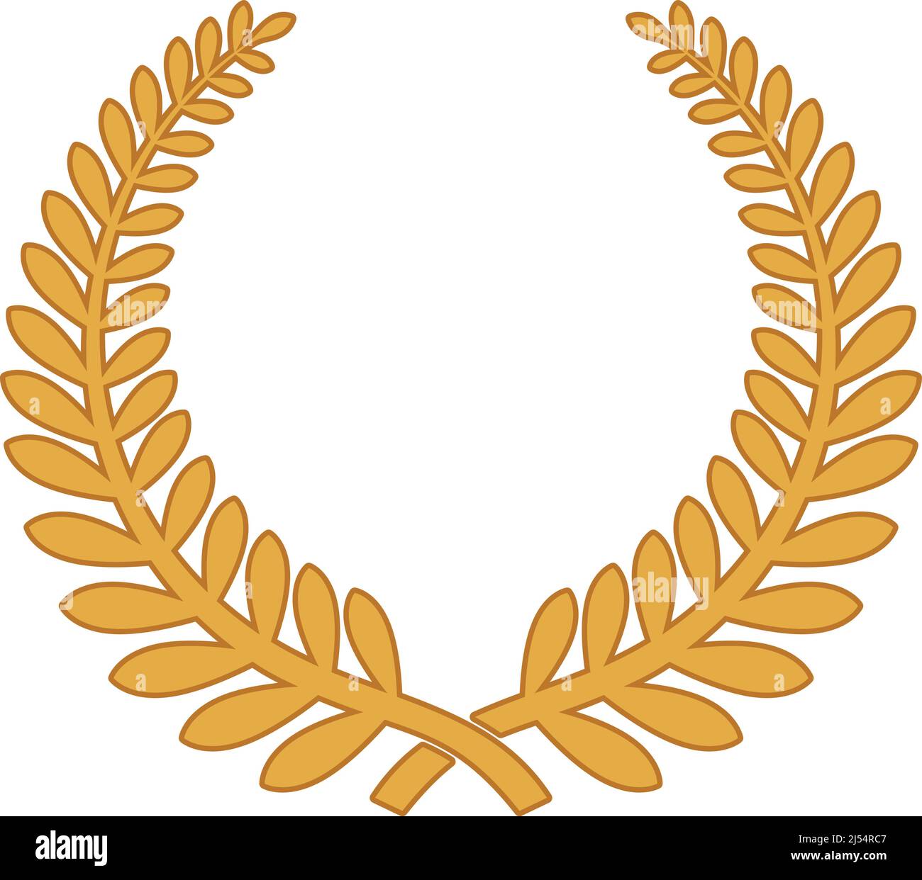 Laurel wreath insignia. Ancient honor golden symbol Stock Vector Image & Art - Alamy