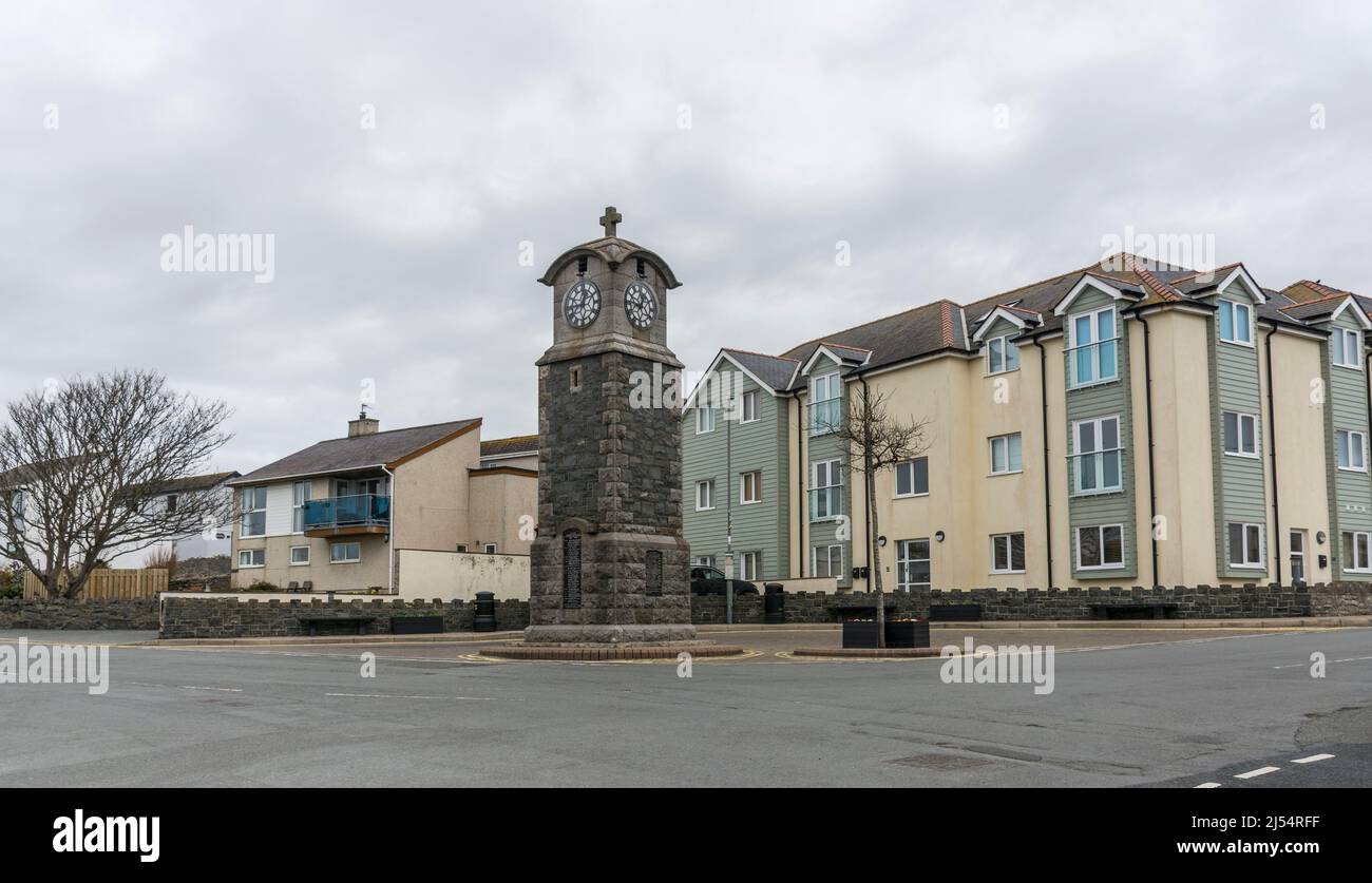 Town centre at Rhosneigr, Anglesey, North Wales, UK. Taken on 5th April ...