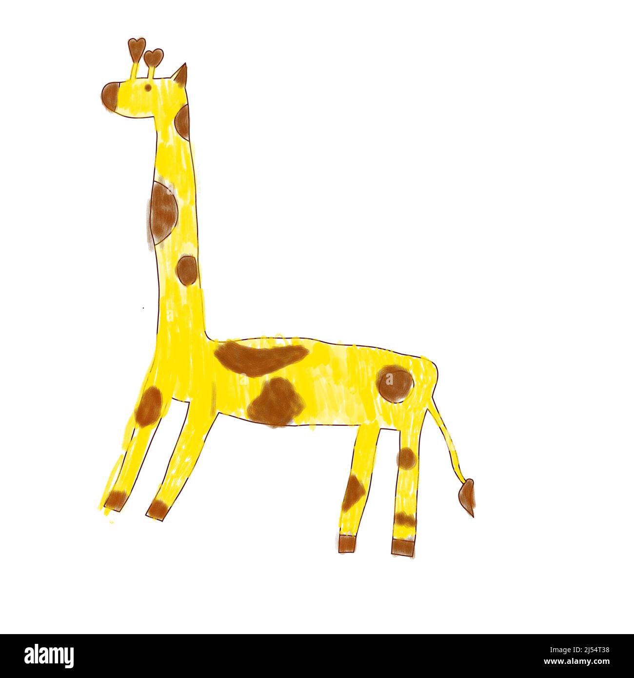 Cute hand drawn doodle giraffe. Hand drawn cute children's illustration ...