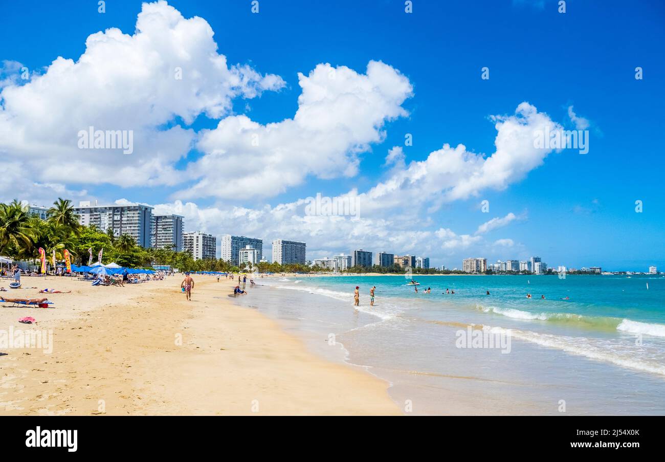 Isla Verde Beach on the Atlantic Ocean in the Metropolitan Area of San ...