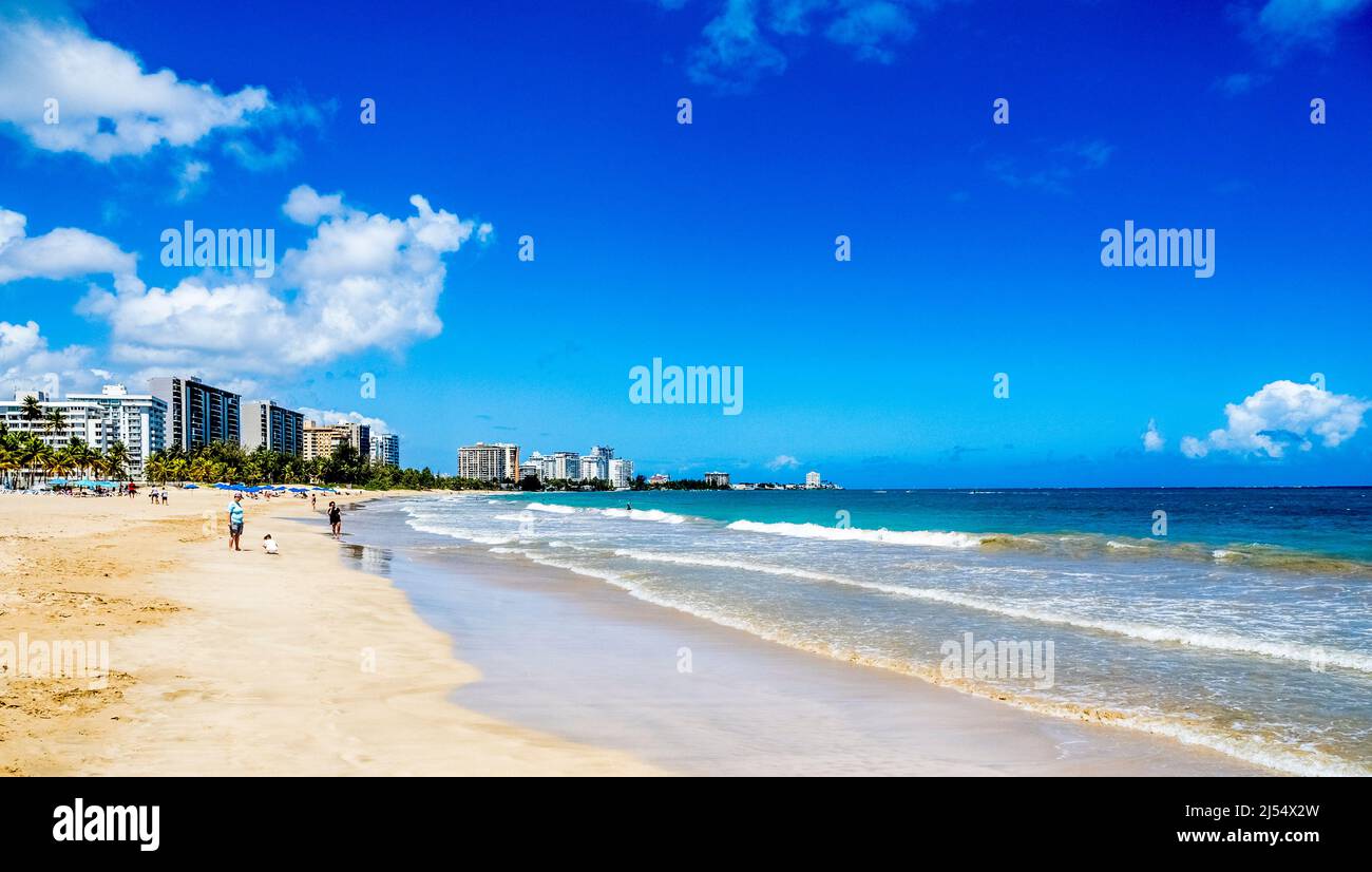 Isla Verde Beach on the Atlantic Ocean in the Metropolitan Area of San ...