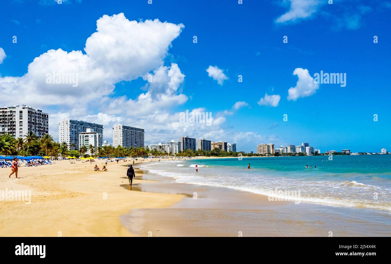 Isla Verde Beach on the Atlantic Ocean in the Metropolitan Area of San ...